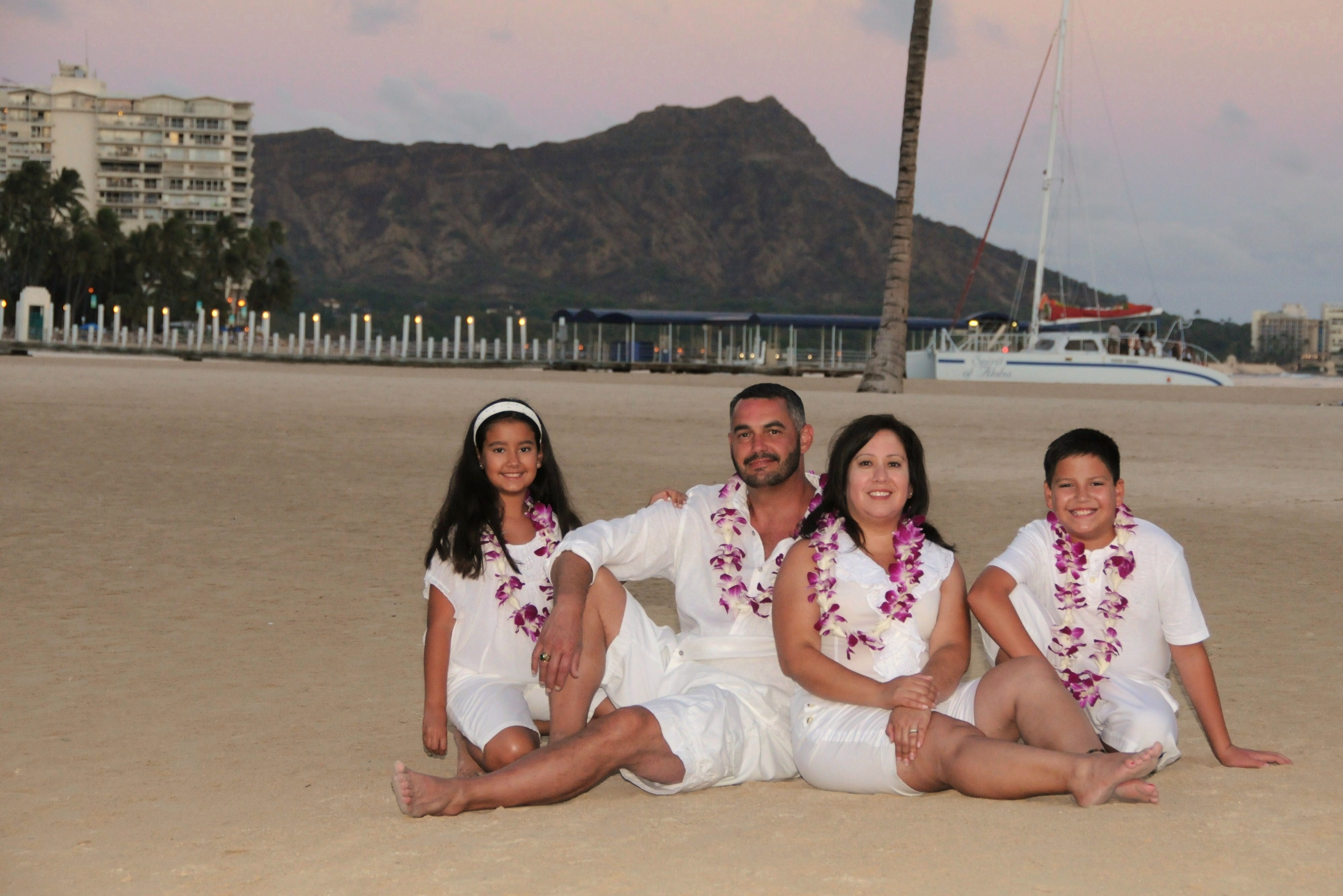 Waikiki Beach Vacation Family Photos